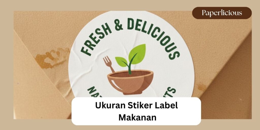 Ukuran Stiker Label Makanan: Bulat, Oval, Persegi